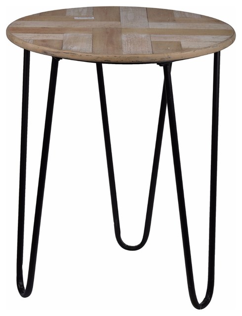 Elegantly Charmed Prescott Round Coffee Table - Industrial - Coffee ...
