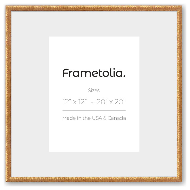 Hammered Copper 1" Vintage Gallery/Picture Frame with Bright White Mat ...