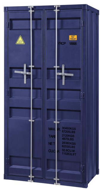 Cargo Wardrobe, Double Door, Blue - Contemporary - Armoires And ...