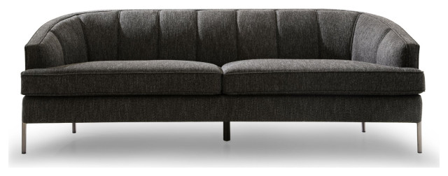 Comfortable Sofa, Oversized Seat & Curved Back With Channel Tufting ...