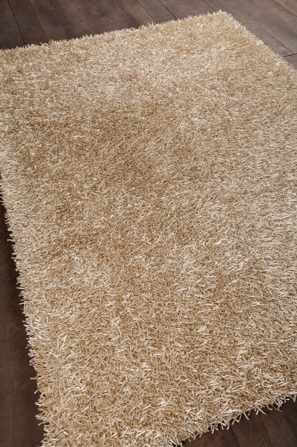 Chandra Rugs Zara Hand-Woven Contemporary Rug, Rectangular Beige 4'x6 ...