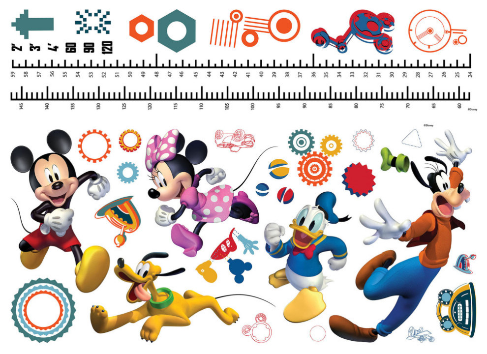 Mickey And Friends Growth Chart Peel And Stick Wall Decals ...