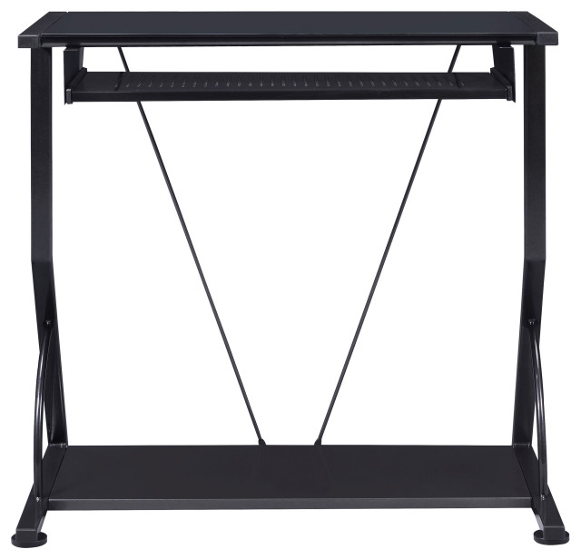 Alastair Computer Desk With Keyboard Tray Black - Transitional - Desks ...