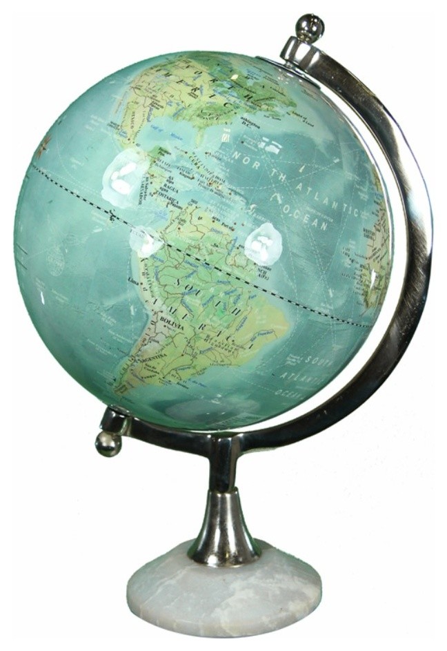 Globe With Marble Base, Multicolor - Contemporary - World Globes - by ...