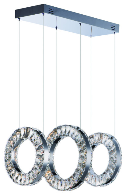 Polished Chrome LED Pendant from the Charm Collection, 11.750 ...