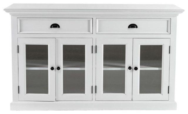 Classic White Small Buffet Table - Transitional - Buffets And ...