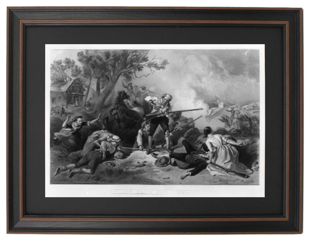 Framed First Blow for Liberty, Battle of Lexington April 1775 ...