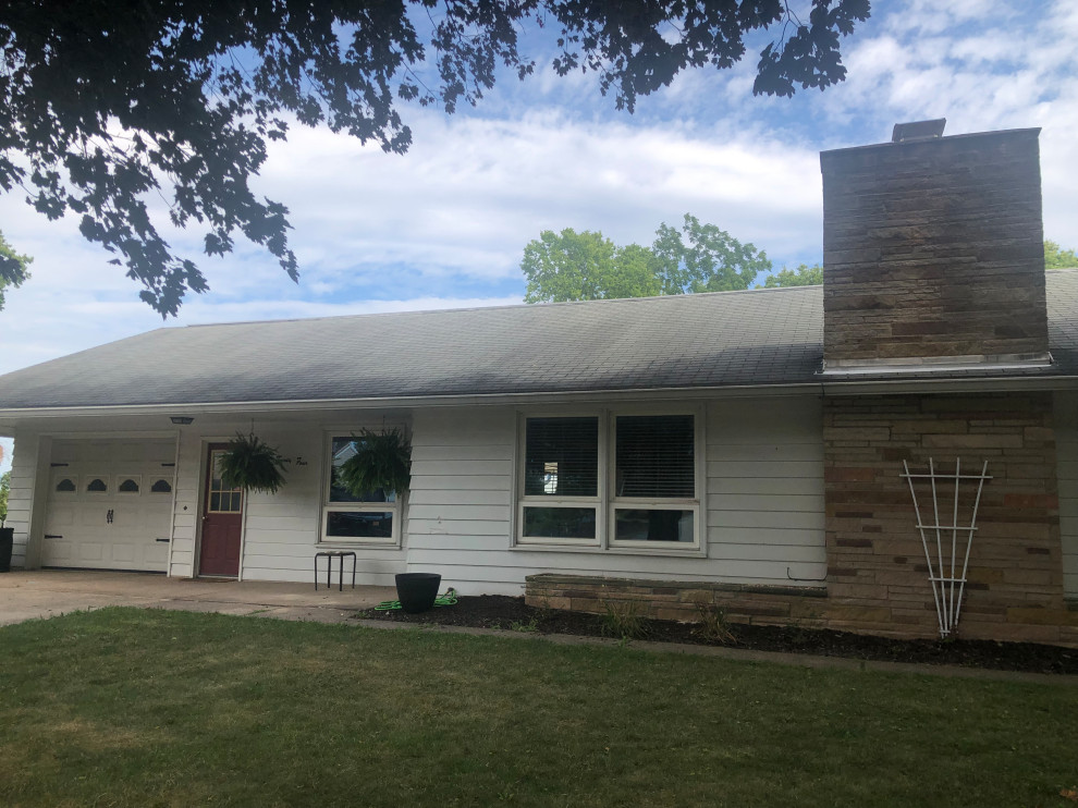 Suggestions for paint colors on 1960s ranch with stone chimney | Houzz ...
