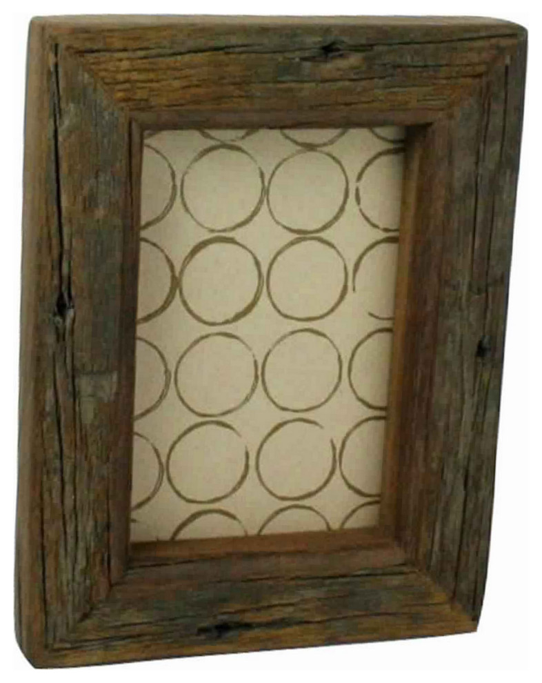 Antique Wooden Rectangular Picture Frame with Distressed Look, Small ...