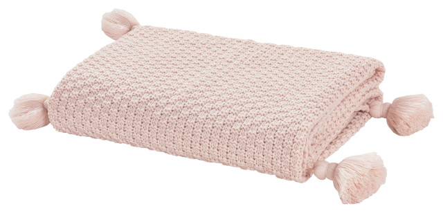 Mia Throw, Blush - Contemporary - Throws - by Five Queens Court | Houzz