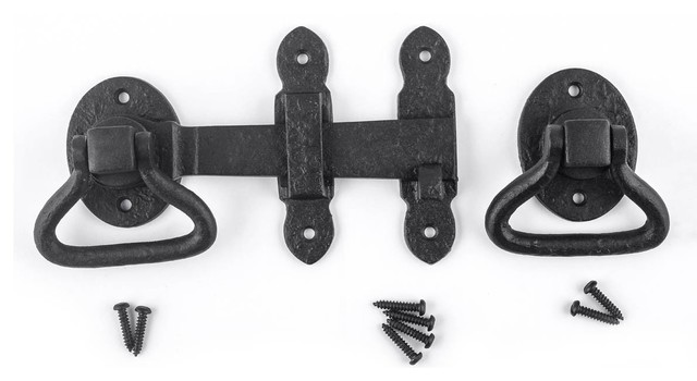 Wrought Iron Door Gate Latch Lock Set Width 6 1/2 Inches Renovators ...