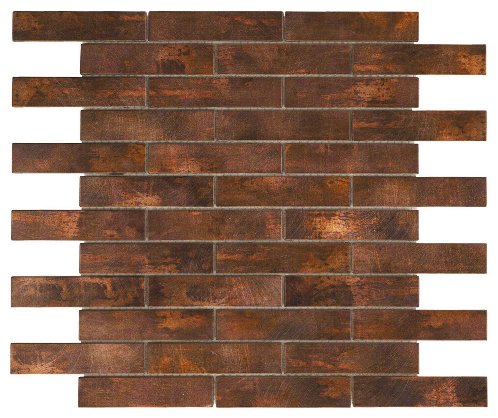 Modket Antique Copper Color Metal Mosaic Tile Kitchen Backsplash ...