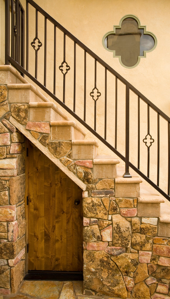 Tuscan Inspired Straw-bale/CEB Hybrid - Mediterranean - Staircase ...