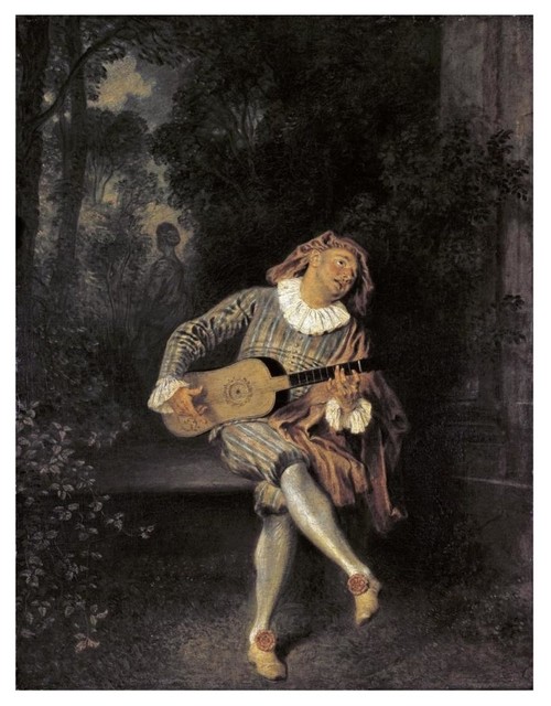 "Mezzetin" Digital Paper Print by Jean-Antoine Watteau, 14"x18", 30"x38 ...