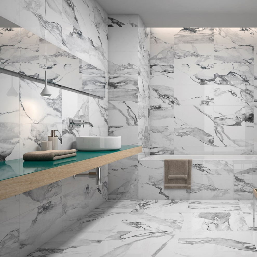 Crash Matt Marble Effect Tiles - Bathroom - Other - by Direct Tile ...