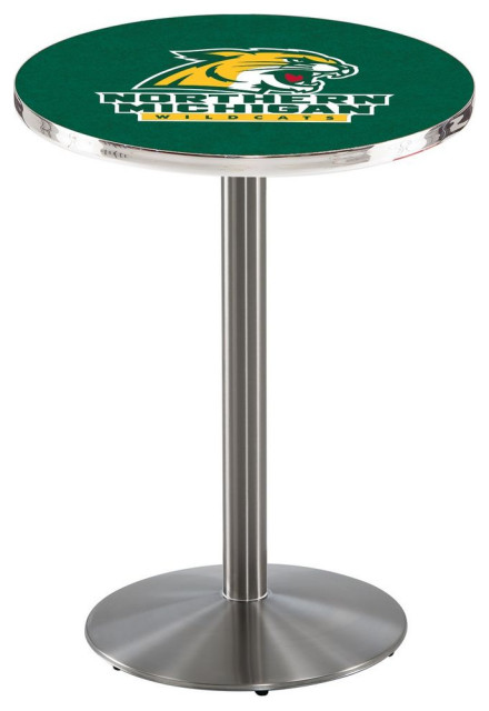 Holland L214 Northern Michigan University 42x28" Pub Table - Stainless ...