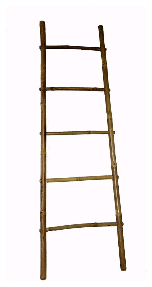 Bamboo Ladder Rack, 5' - Asian - Towel Racks & Stands - by Master ...