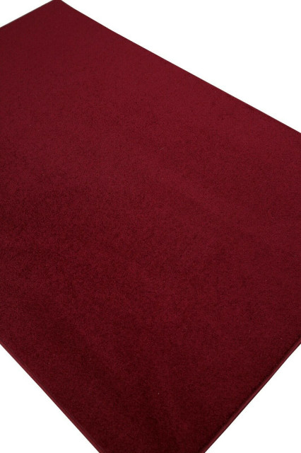 Furnish My Place Burgundy Solid Color Rug Made In Usa, 3' x 36' Oval ...