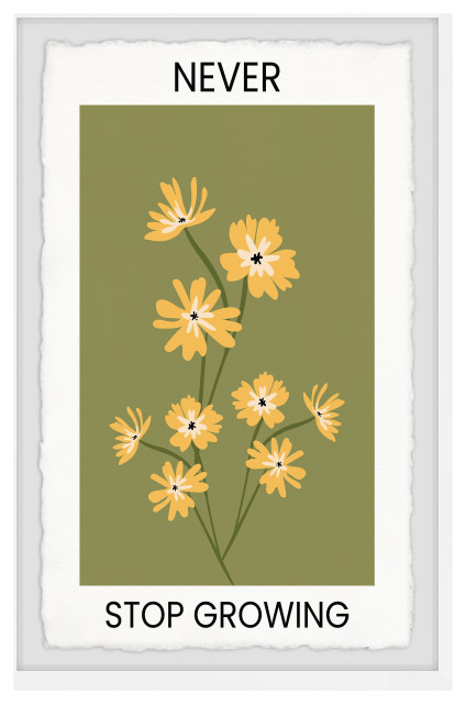 "Never Stop Growing" Framed Painting Print, 8x12 - Contemporary ...