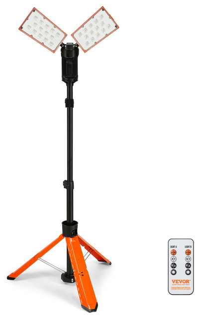 VEVOR Led Work Light Led Light Stand 2500 lm 27.6"-70" Foldable Tripod ...