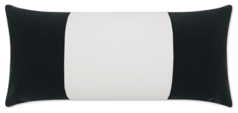 Outdoor Sundance Band Lumbar Pillow - Charcoal, 12" x 24 ...