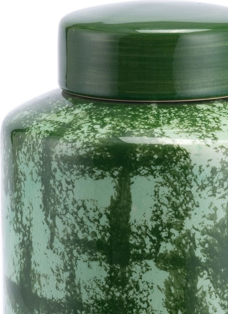 Modern Contemporary Decorative Vase Bottle Jar Decor, Green, Ceramic ...