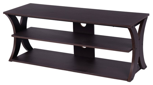 Modern 3-Tier Entertainment Center TV Stand - Transitional ...