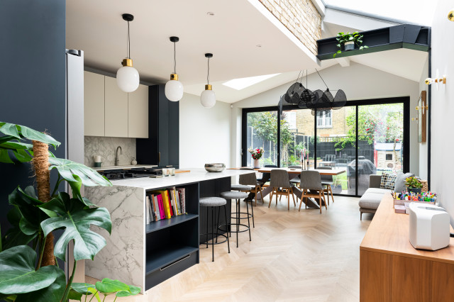A wraparound extension in Lambeth - Contemporary - Kitchen - London ...