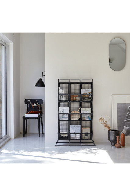 Metal Grid Locker Shelf | Tikamoon Cleo - Industrial - Display And Wall ...