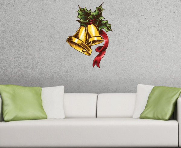 Christmas Bell Vinyl Wall Decal ChristmasBellUScolor012, 18 in ...
