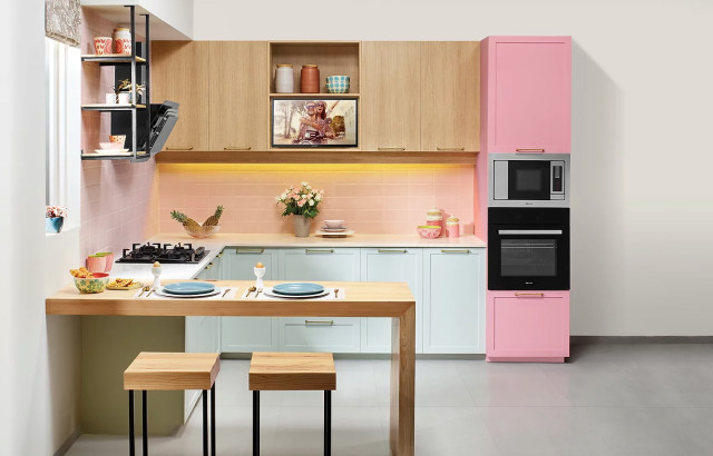 The Romantic Sleek by Asian Paints Modern Kitchen Other by Sleek Kitchen Studio Dream Kitchens Interiors Houzz IE