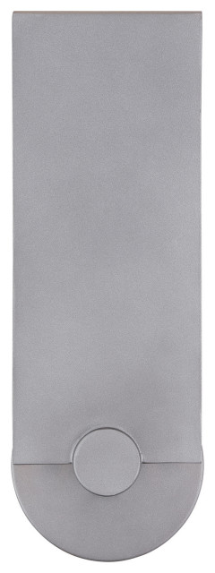 Flipout LED Wall Sconce, Sand Silver with Clear/Sand Blasting Inside ...