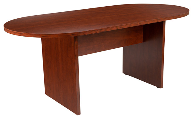 Flash Furniture 5 Piece Wooden Oval Conference Table Set in Gray and ...