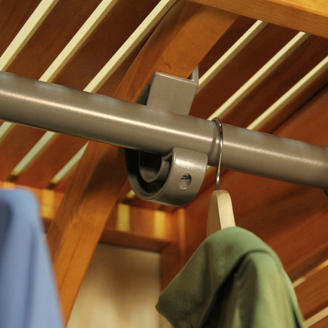 Solid Wood Walk-In Closet Organizer with hanging - Transitional ...