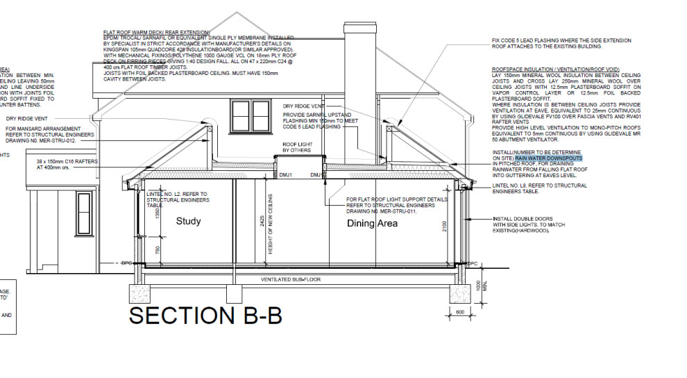 Single Storey Extension - Roof design | Houzz UK
