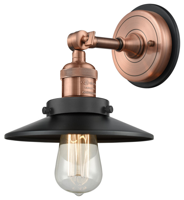 Franklin Restoration Railroad 1 Light Wall Sconce in Antique Copper ...