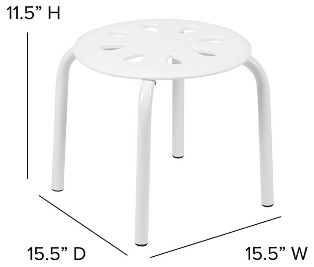 Plastic Nesting Stack Stools, 11.5Height, Assorted Colors (5 Pack ...