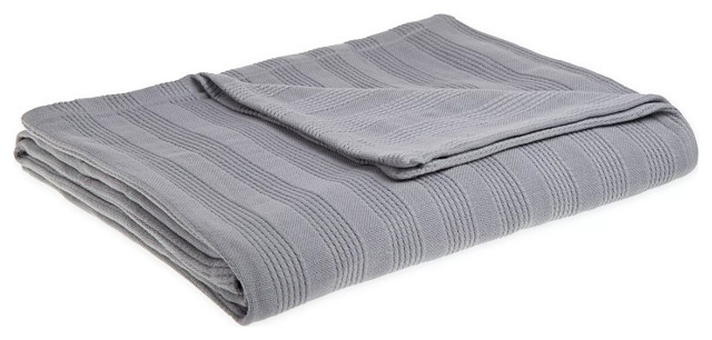 Nestwell Stripe Blanket, Full/Queen - Transitional - Blankets - by ...