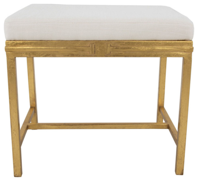 Valentino Black & Gold Bench - Contemporary - Vanity Stools And Benches ...