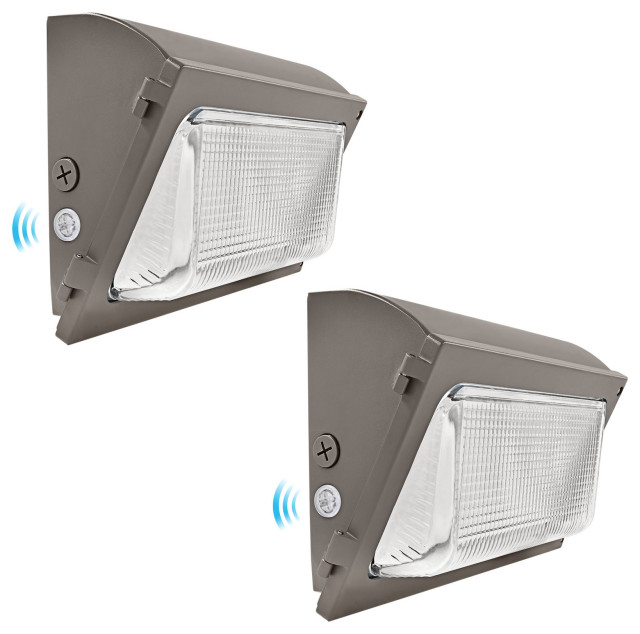 Luxrite LED Wall Pack with Photocell 75W Tunable 10125LM 3CCT 2-Pack ...