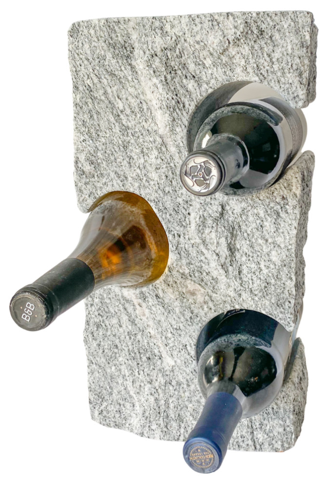 3 Bottle Granite Wine Rack - Transitional - Wine Racks - by Funky Rock ...
