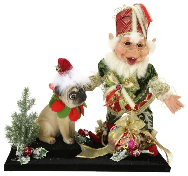 Mark Roberts Christmas 2021 Present Elf Tablescape Figurine, Large ...