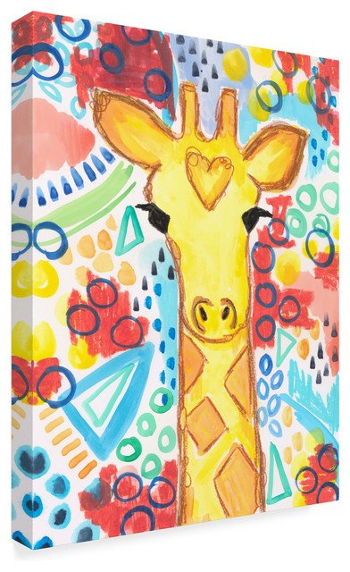 Jennifer Mccully 'Watercolor - Giraffe' Canvas Art, 24"x32 ...