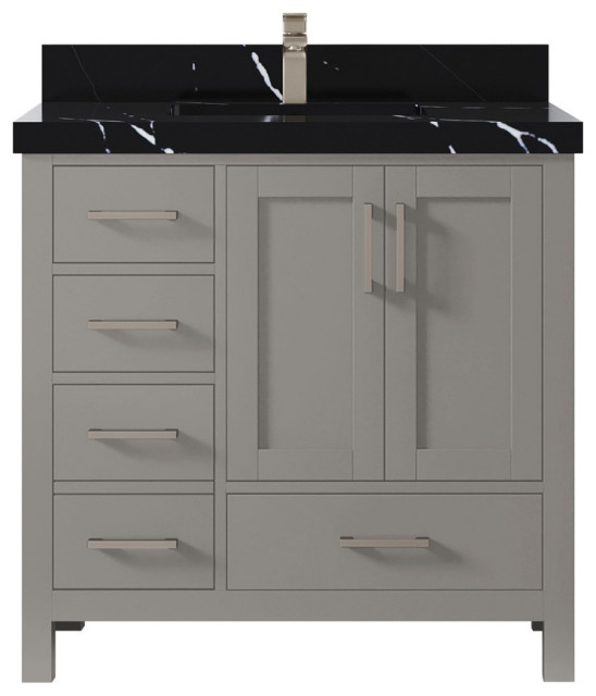 Willow Collection Sonoma Teak, 36" Center Right - Transitional ...