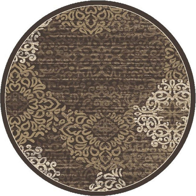Redici 3471/0045/BROWN Pisa 7'10 Round Indoor Area Rug, 7'10 ROUND ...