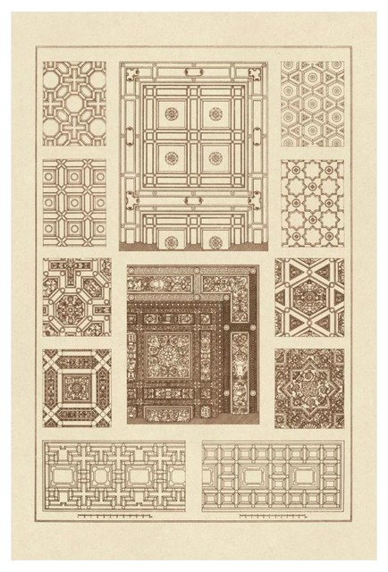 "Ceilings with Bays and Mouldings" Digital Paper Print by J. Buhlmann ...