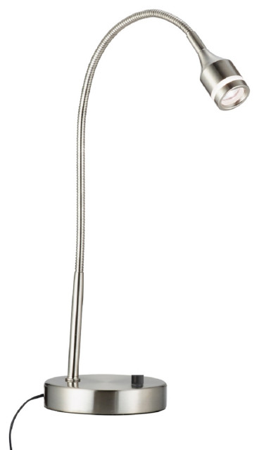 Brushed Steel Metal LED Adjustable Desk Lamp - Table Lamps - by Global ...