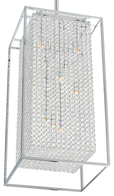 Cube 11 Light Chandelier With Chrome Finish - Contemporary ...
