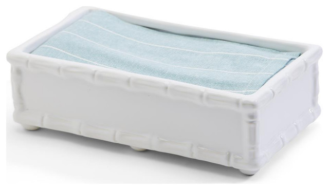 Two's Company Hampton Faux Bamboo Fretwork Guest Towel Tray - Asian ...