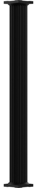 6" x 8' Endura-Aluminum Column, Round Shaft, Gloss White Finish w ...